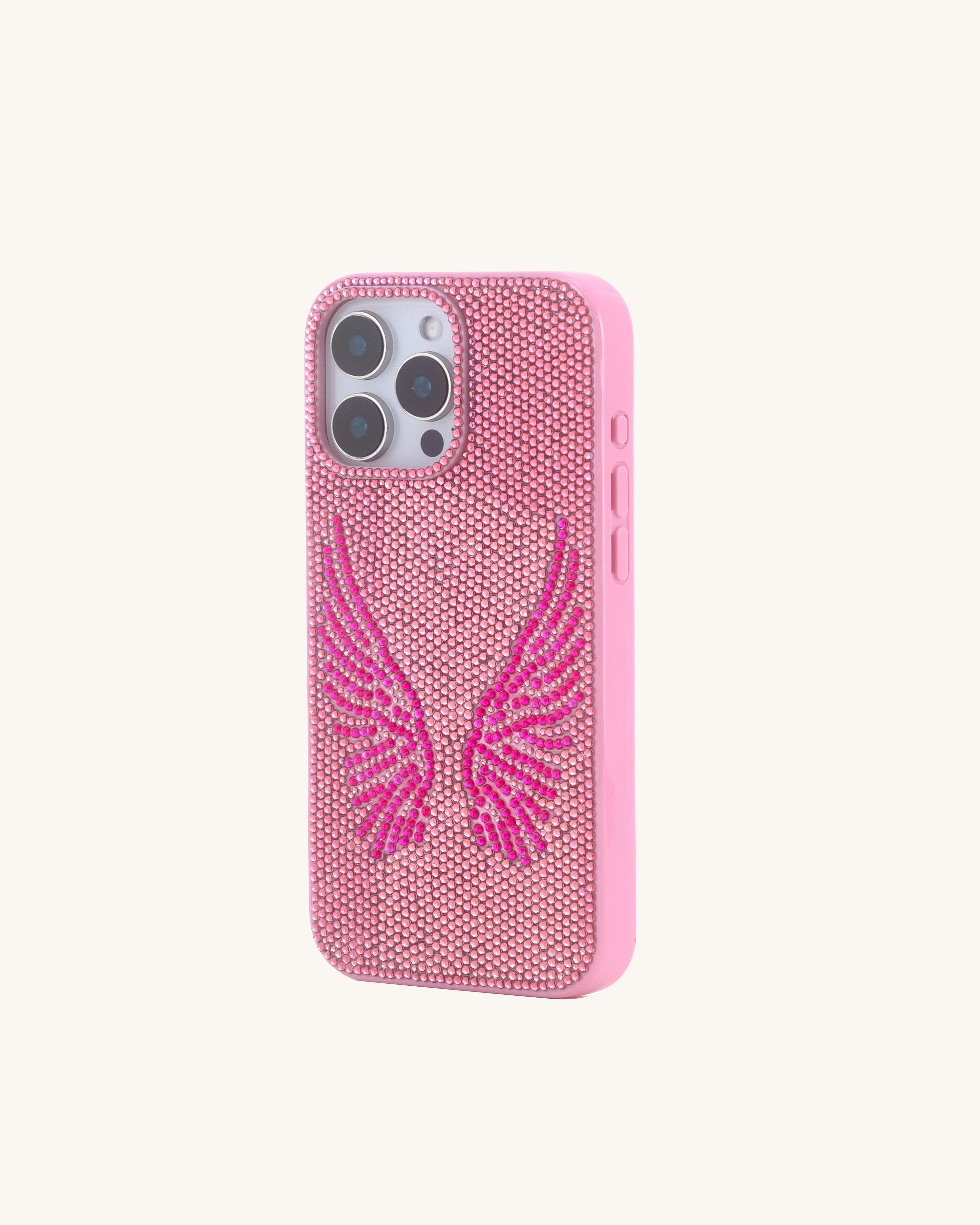 Cover per telefono con ali d'angelo artificiali con cristalli - Rosa ...